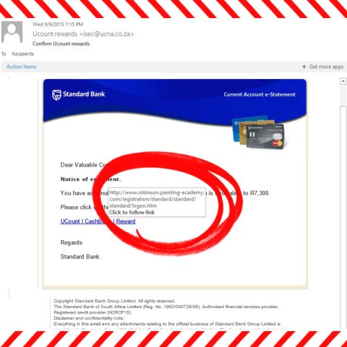 Standard Bank Epayment Notice Scam | DigiWorks